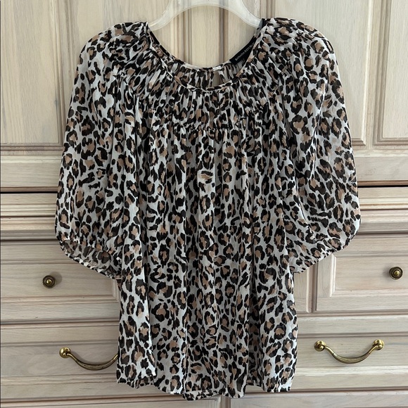 Banana Republic | Tops | Banana Republic Leopard Print Blouse | Poshmark